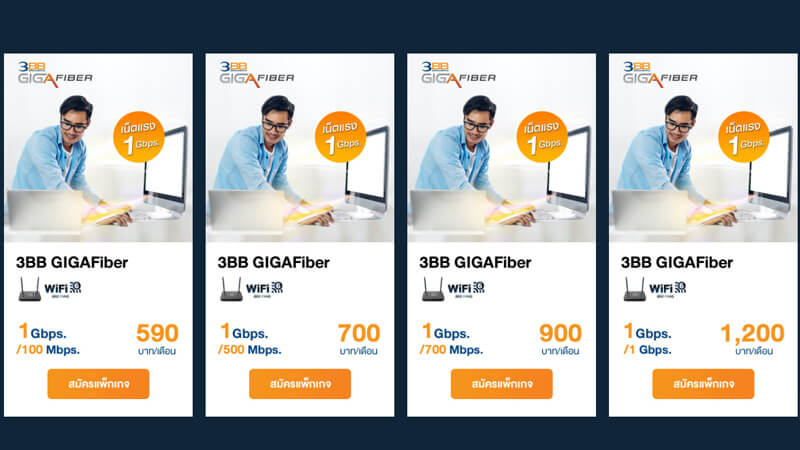 เปรียบเทียบโปรเน็ตบ้าน AIS, True, 3BB, NT Broadband ปี 2023 ค่ายไหนคุ้มสุด