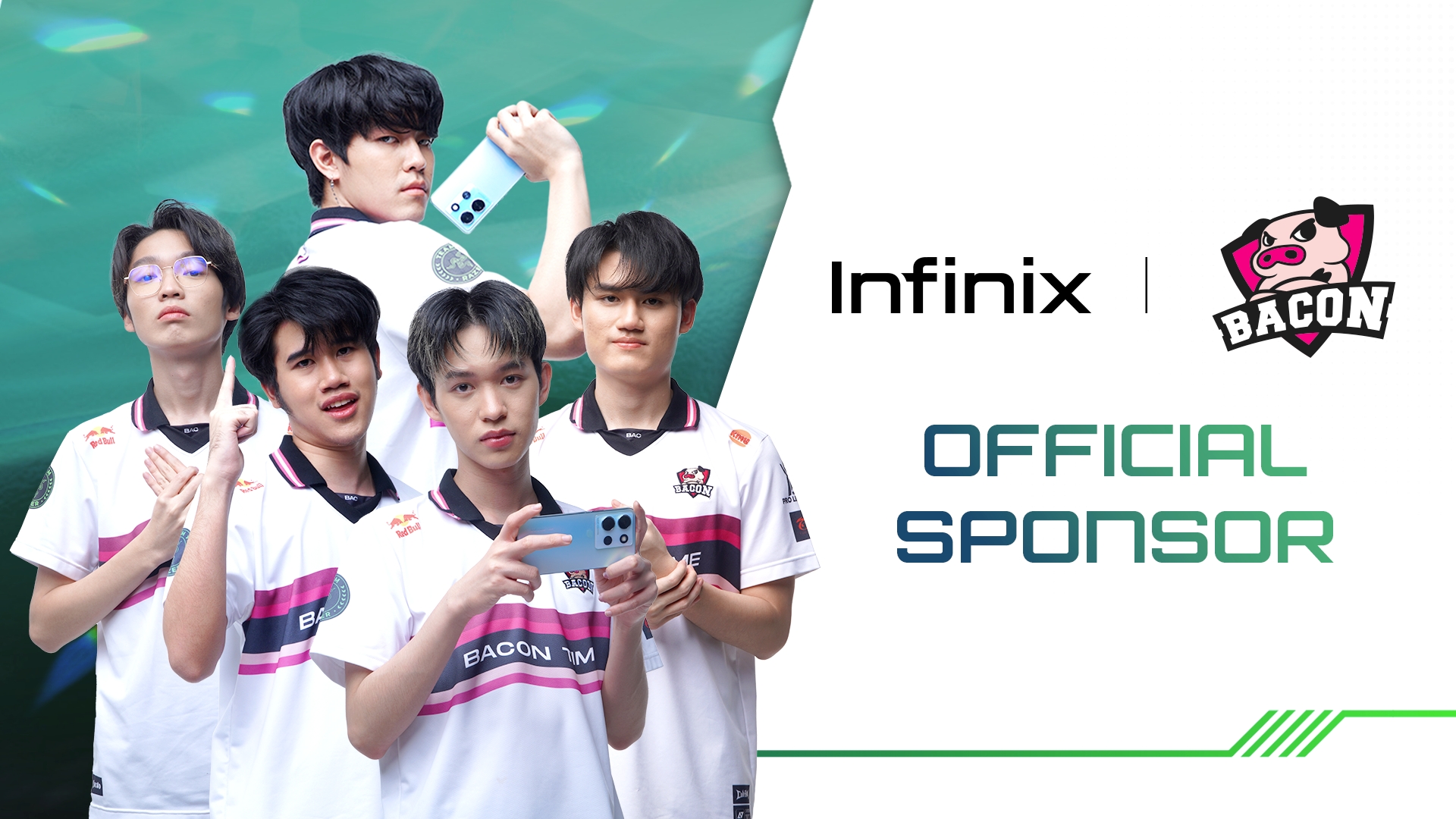 Infinix ประกาศหนุน Bacon Time ทีมอีสปอร์ตชื่อดังของไทย