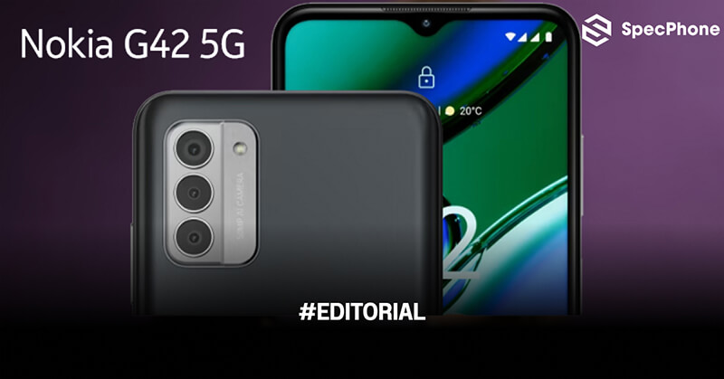 สเปค Nokia G42 5G ได้ชิป SND 480+ หน้าจอ 90Hz กล้อง 50MP ซ่อมเองง่าย