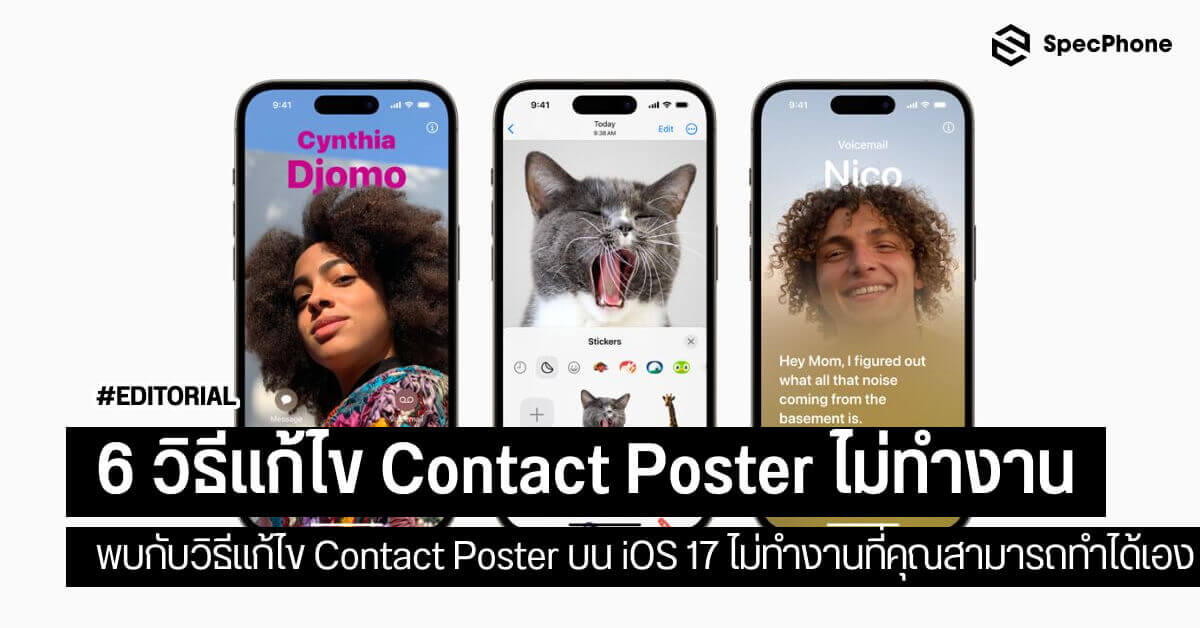 วิธีแก้ไข Contact Poster ไม่ทำงานบน iPhone